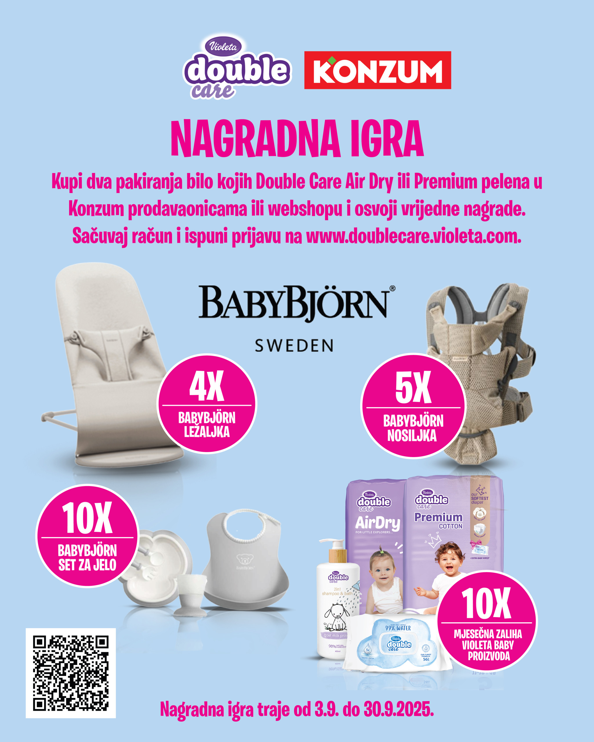 DOUBLE CARE I KONZUM NAGRADNA IGRA HR - 3.9.-30.9.2025. - ZAVRŠENO ...